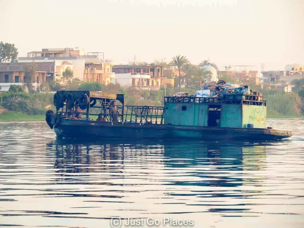 small ship river cruising on the Nile